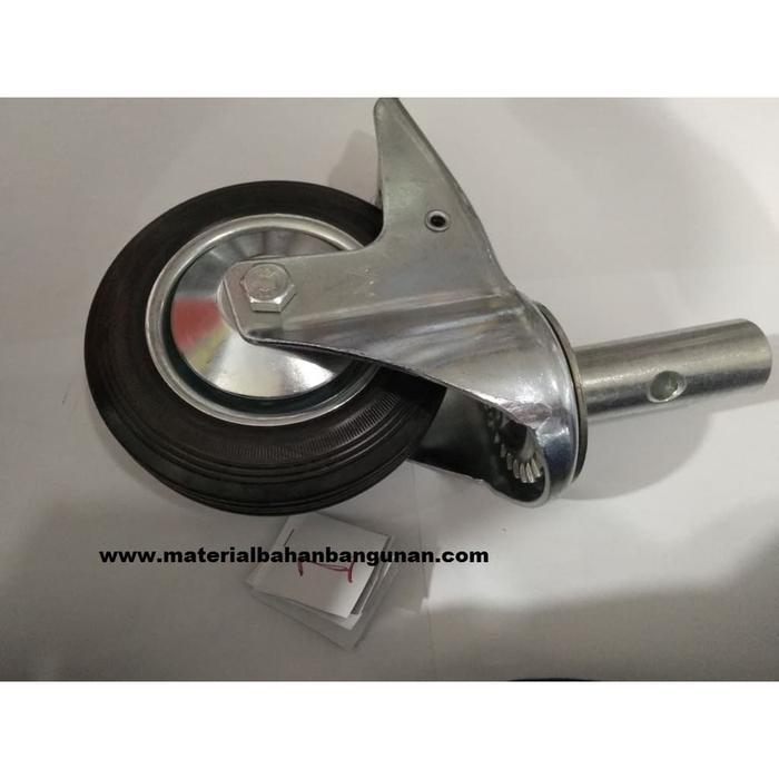 Jual Roda Tiang Konstruksi 8inch - Perancah Gelindingan Karet Putar Rem ...