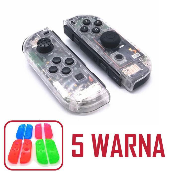 Jual Housing Shell Nintendo Switch Joycon Transparent Clear Replacement ...