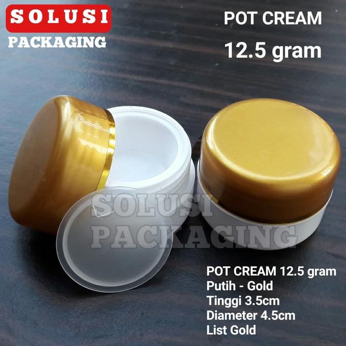 Jual POT CREAM 12.5GR PUTIH GOLD/TEMPAT KRIM/KEMASAN KOSMETIK - Kota ...