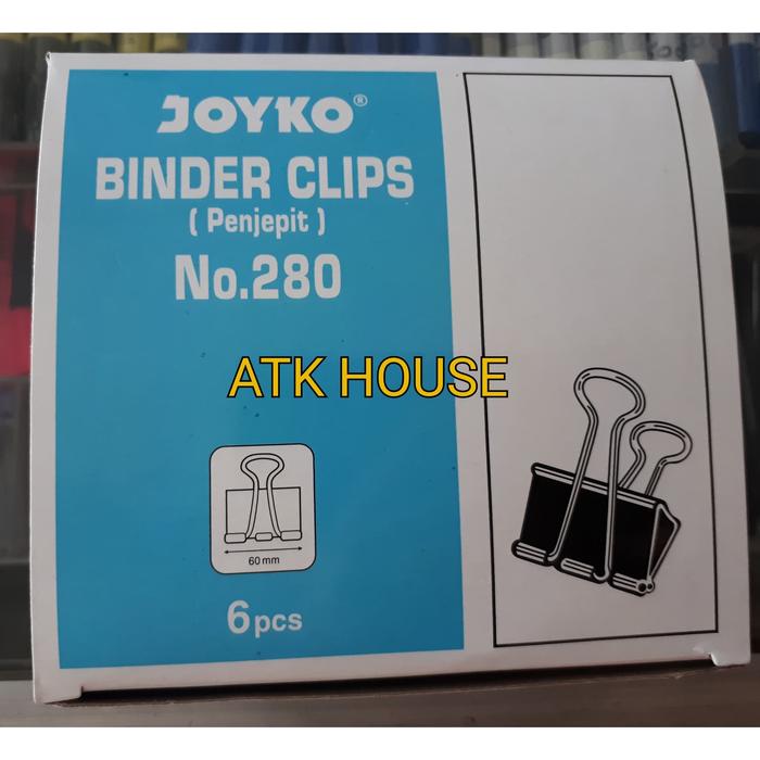 Jual Binder Clips 280/Klip Kertas/Penjepit Kertas/Klip Hitam/Jepitan ...