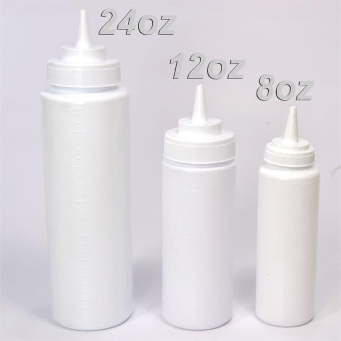 Jual Botol saos mayonaise plastik putih White squeeze dispenser 12 oz ...