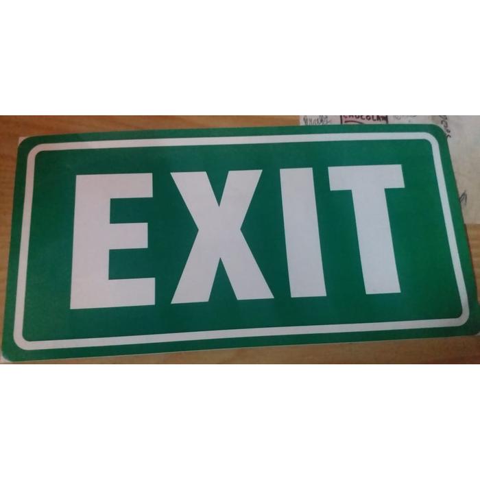 Jual SIGN AKRILIK K3 RAMBU SAFETY EXIT UKURAN 10X30CM - Jakarta Barat ...