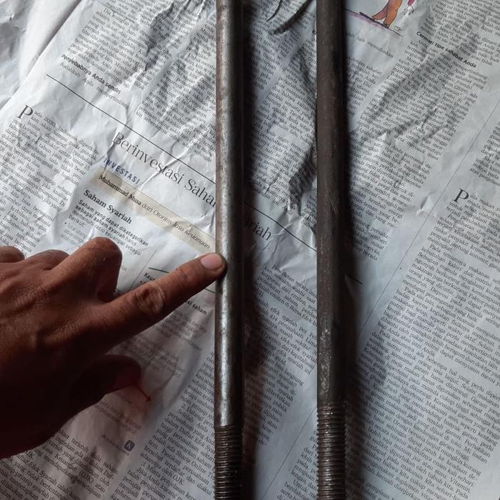 Jual baut angkur L baja a325 m19x400mm/anchor bolt L @3/4 × 40cm ...