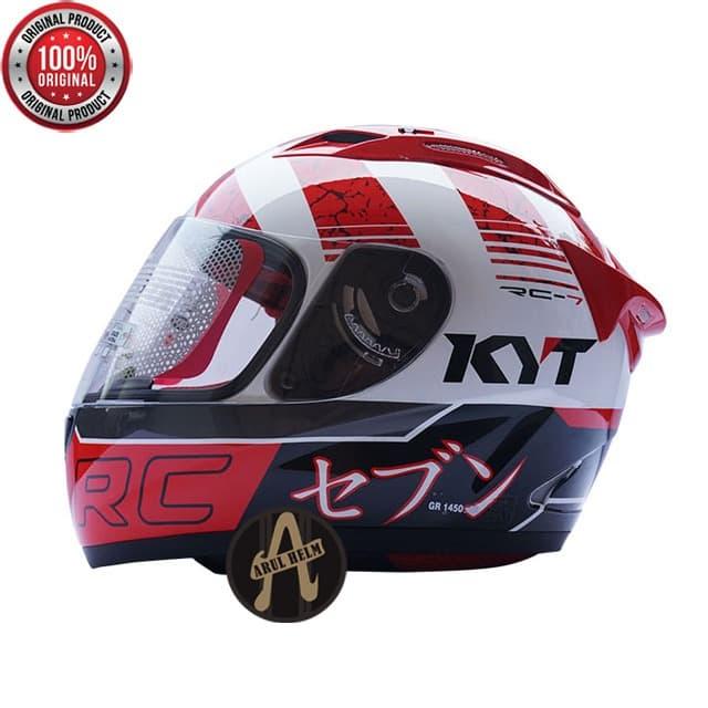 Jual HELM// HELM KYT RC7 #17 RED// KYT ORIGINAL// KACA FULL FACE - Kota ...