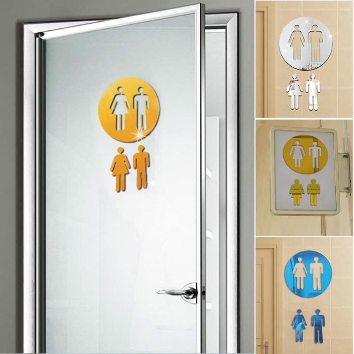 Jual Best Sale 3 Stiker Cermin Sticker Pintu Toilet Akrilik Kamar Mandi ...