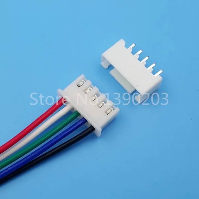 Jual 5Pin PCB Socket Connector HX Pitch 2.54mm Single Head 15cm kabel ...