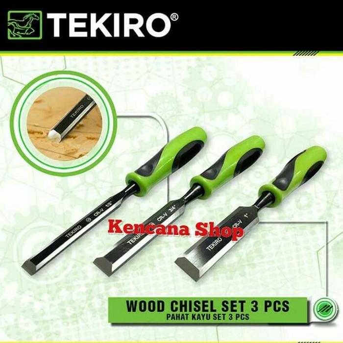 Jual Tekiro Pahat Kayu 3 Pcs 1/2" 3/4" 1" Tatah Kayu Tekiro Wood Chisel ...