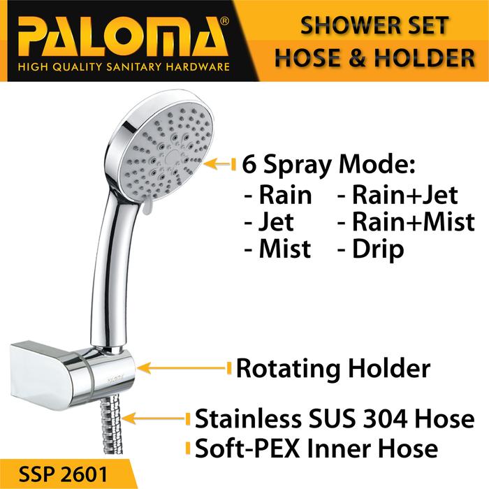 Promo PALOMA SSP 2601 Shower Set Handshower Mandi Hand Head Kepala Air ...