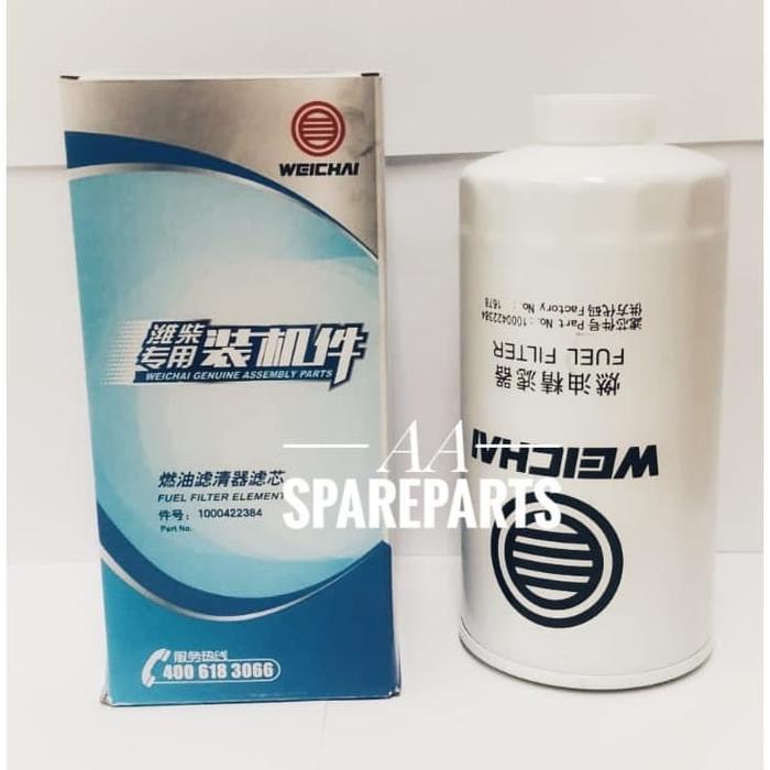 Jual Fuel Filter Merk WEICHAI Part No.1000422384 atau 612600080934 ...