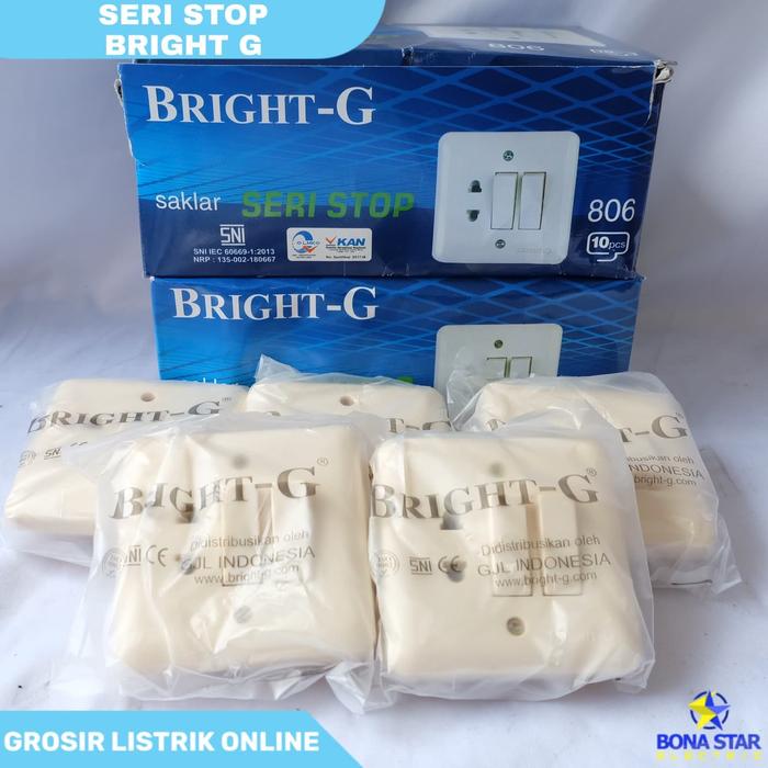 Jual IB SAKLAR SERI STOP KONTAK BRIGHT G BG806 BG 806 MURAH - IB SERI STOP - Kota Bandar Lampung ...