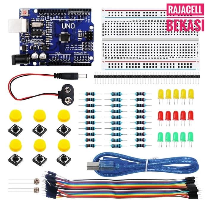 Jual Uno Starter Kit Learning Kit Module Paket Belajar Arduino Dasar ...
