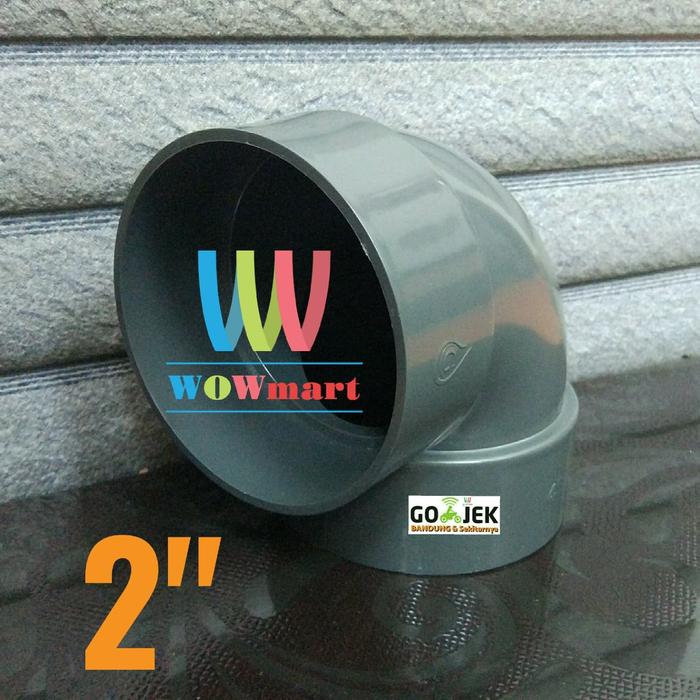 Jual Keni 2 " Inch Inci PVC Polos Belokan Knee Elbow Sambungan Pipa ...
