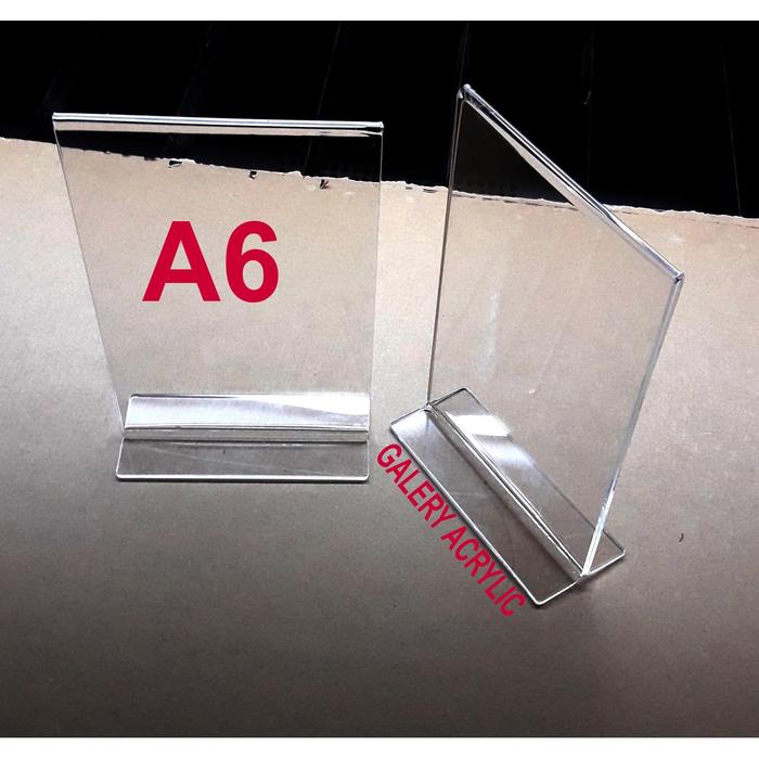 Jual ACRYLIC SIGN HOLDER A6 STANDING POP AKRILIK - Kota Tangerang ...