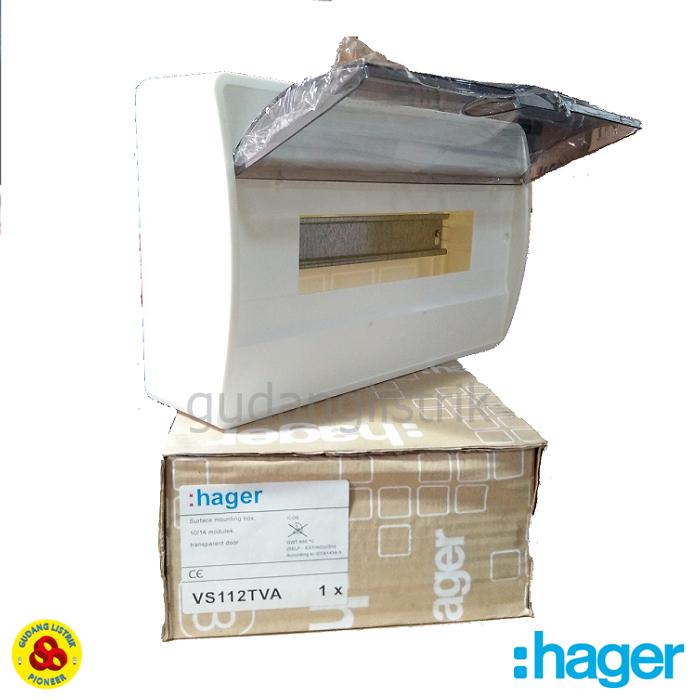 Jual HAGER BOX MCB 12 GROUP OUTBOW TEMPEL VS112TVA TUTUP TRANSPARANT ...