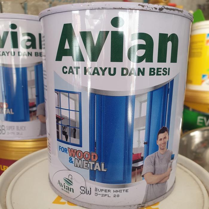 Jual Cat AVIAN HIGH GLOSS ENAMEL (Cat Besi & Kayu) 0.9 L / 1 KG GOJEK ...