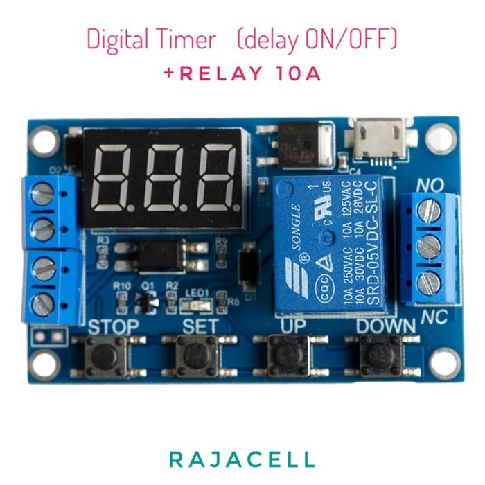 Jual Digital Timer Time Delay OFF ON Relay pewaktu alat Mesin Waktu ...