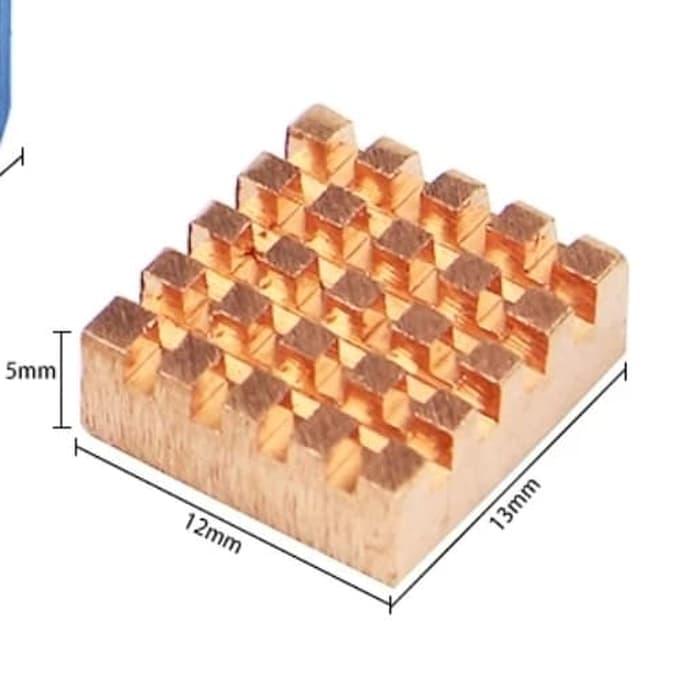 Jual Pure Cooper Heatsink Gold pendingin heat sink Raspberry Pi Zero 3B ...