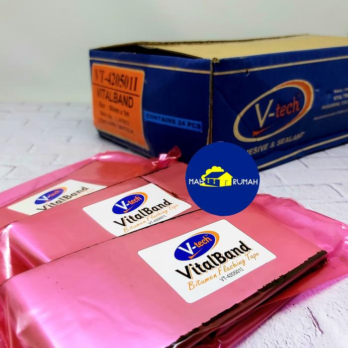 Jual Vitalband Fastband Isolasi Talang Bitumen Flashing Tape - 5 cm x 1 ...