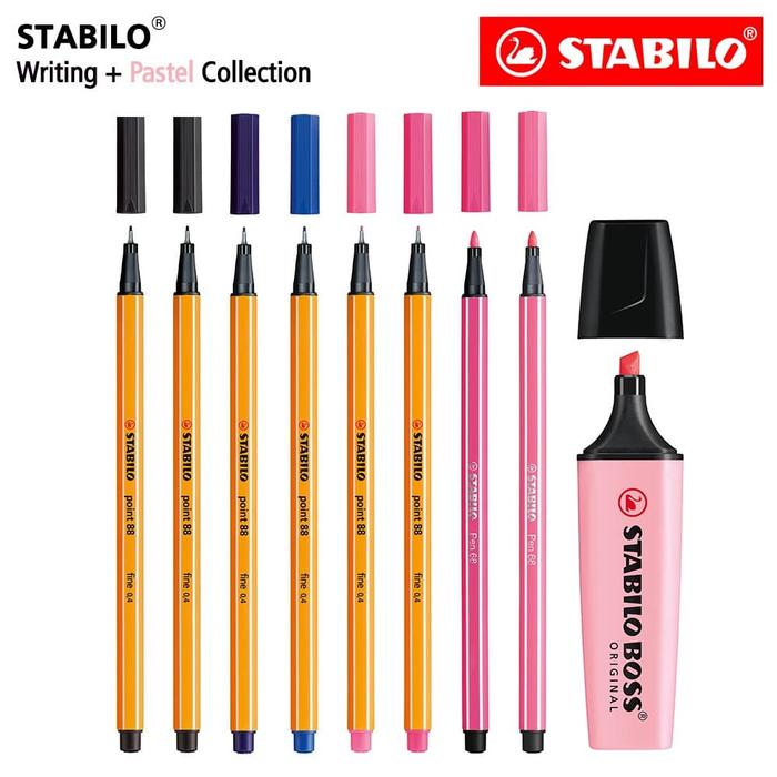 Promo STABILO Pastel Collection - Set 9 Pink BOSS Pen 68 point 88 ...