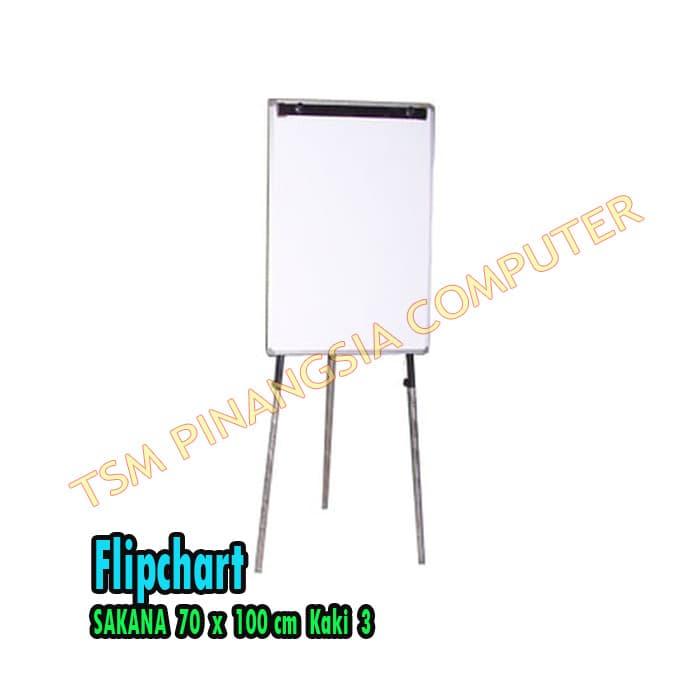 Jual Flipchart SAKANA 70 x 100 cm / Papan Tulis Kaki 3 Flip Chart ...