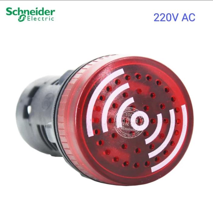 Jual Buzzer with lamp lampu 22 mm XB2 BSM4LC AC 220V Schneider original ...
