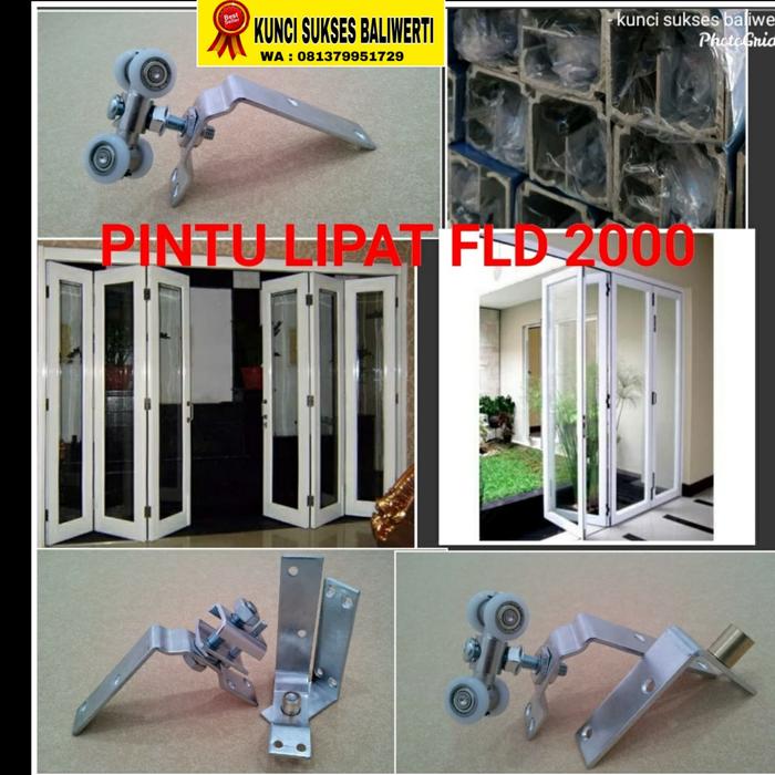 Jual pintu lipat alluminium complete 1set end folding REL 2 METER ...
