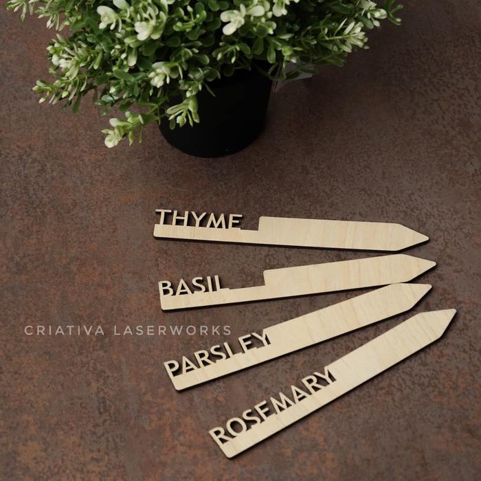 Jual Plant Name Tag | Wooden Stick Cutting Nama Hiasan Tanaman Pot ...