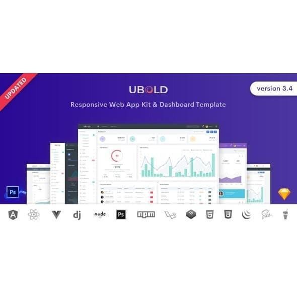 Jual Ubold - Admin & Dashboard Template - Kab. Bekasi - Miss DIY ...