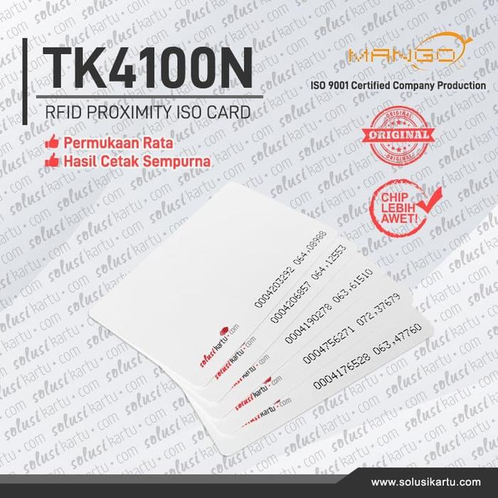 Jual Kartu RFID Proximity 125KHz TK4100 Printed ID Number Mango RFID ...