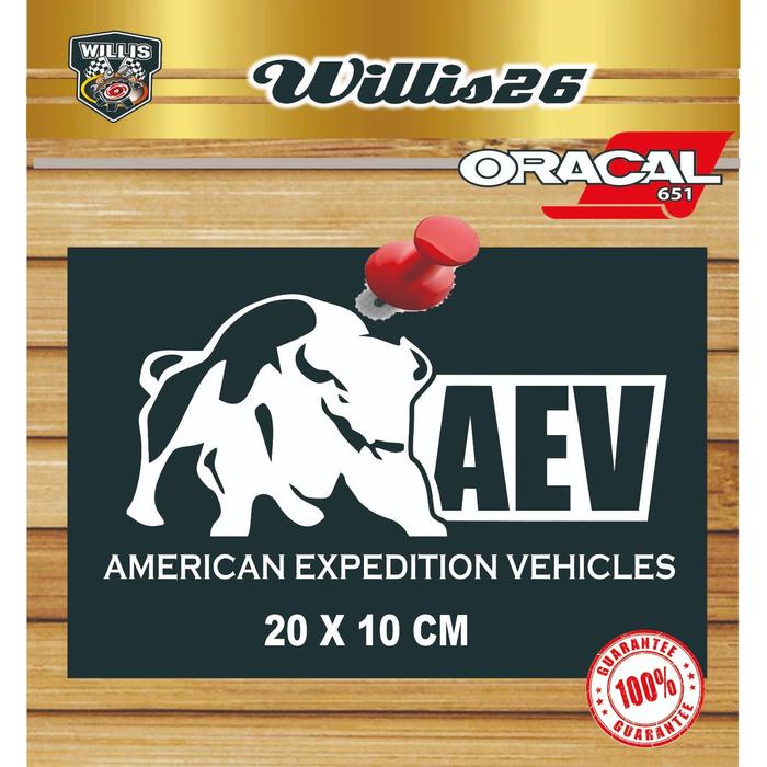 Jual New Decal Sticker Kaca Belakang Mobil AEV Logo Jeep Wrangler ...