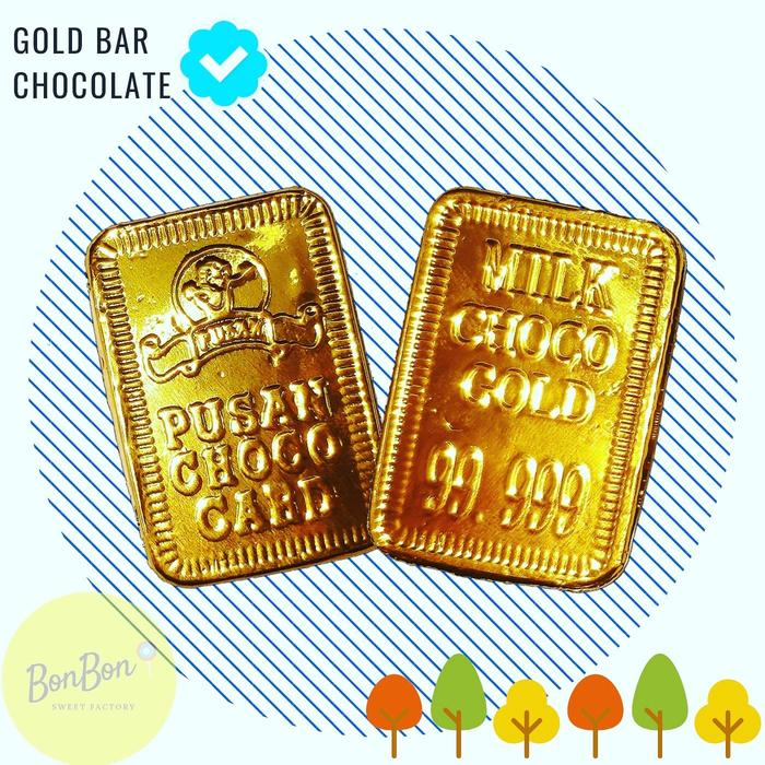 Jual GOLD BAR CHOCO / COKLAT BATANGAN EMAS / COKELAT BATANG MAS 50 PCS ...