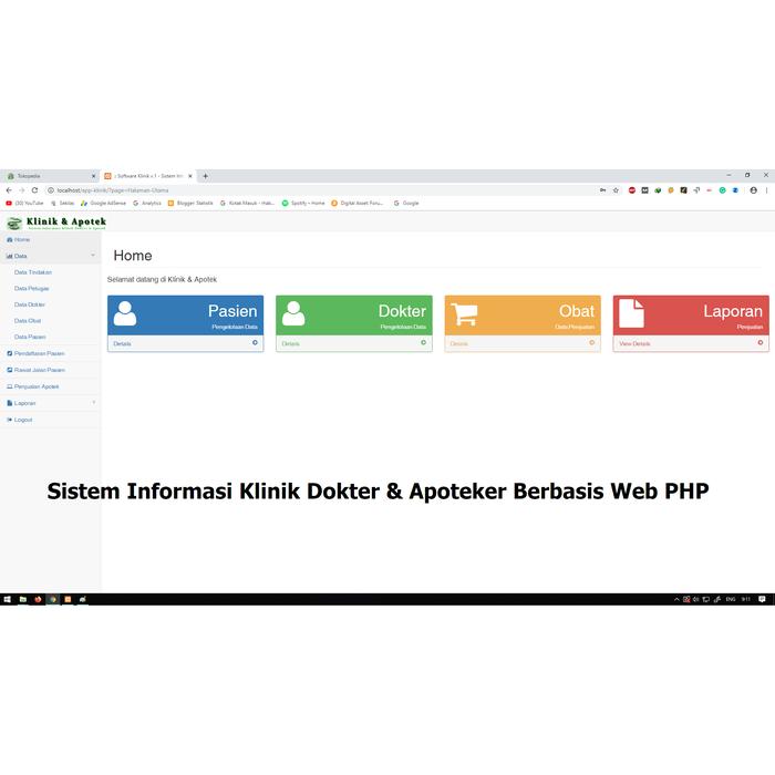 Jual Source Code Sistem Informasi Klinik Dokter & Apoteker Berbasis Web ...