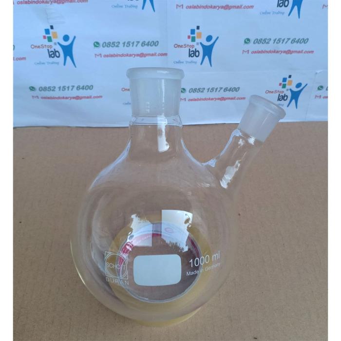 Jual DURAN Boiling flask two neck 1000 ML Labu destilasi 2 leher - Kab ...