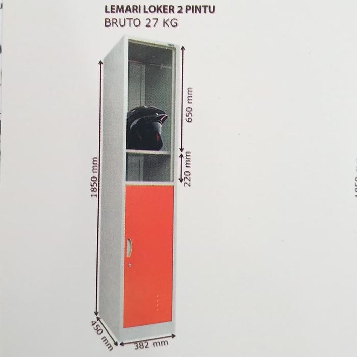 Jual Loker 2 pintu KOZURE locker KL2 FREE ONGKIR rak besi helm lemari ...