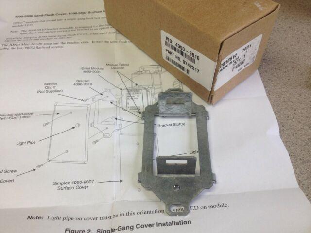Jual NOS Simplex 4090-9810 Mounting Bracket for IDNet IAM Fire Alarm ...