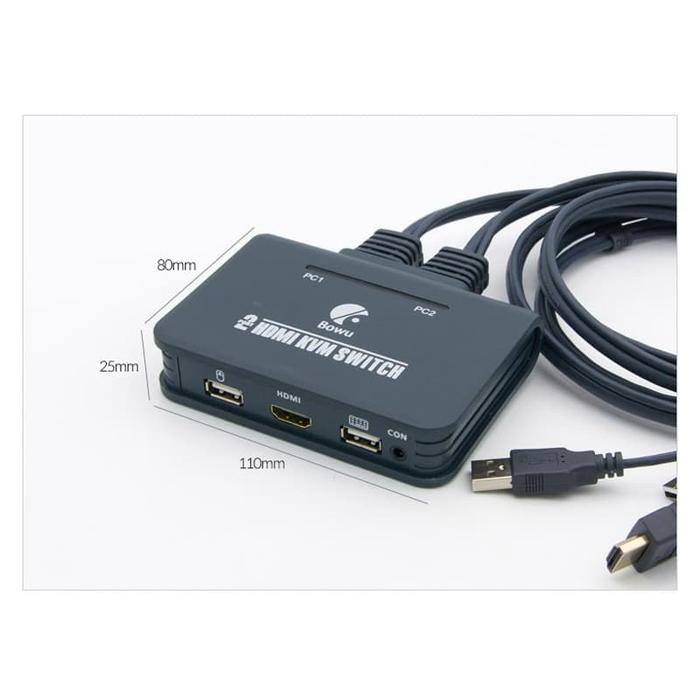 Jual Kvm Switch Hdmi Usb 2 Port With Remote Include Kabel Hdmi Dan Usb ...