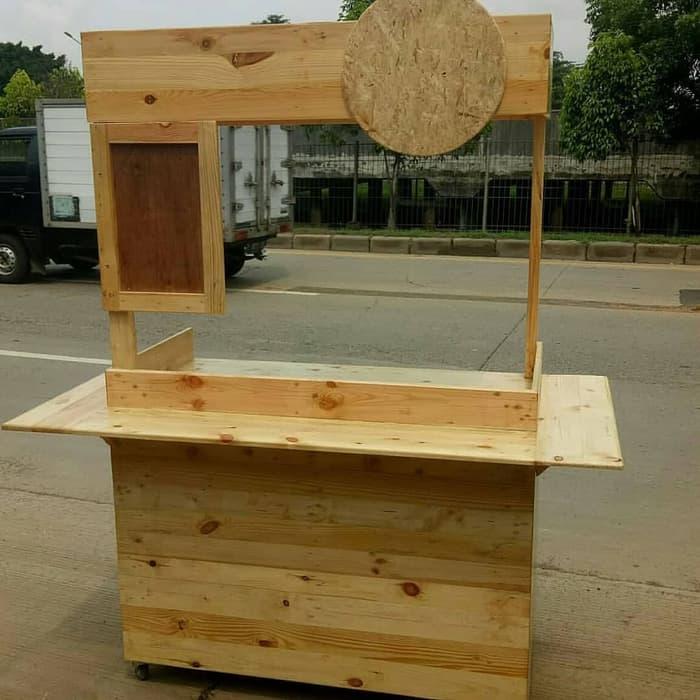 Jual booth portable/gerobak/gerobak kayu/booth permanen/gerobak jati ...