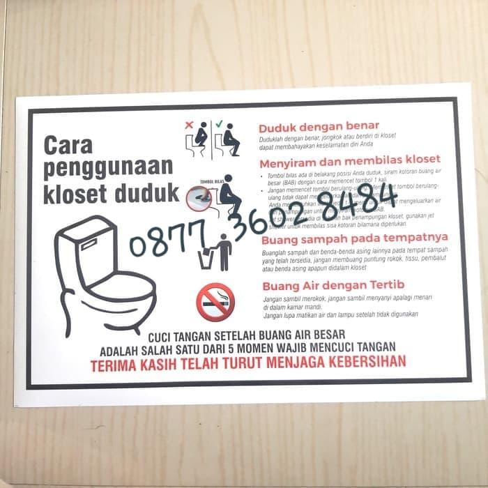 Jual Sticker Cromo Cara Penggunaan Closed Duduk - Kab. Karanganyar ...