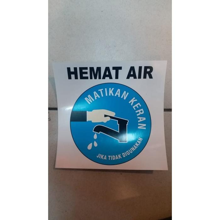Jual SIGN LABEL STICKER HEMAT AIR MATIKAN KERAN 15X15CM RAMBU K3 STIKER ...