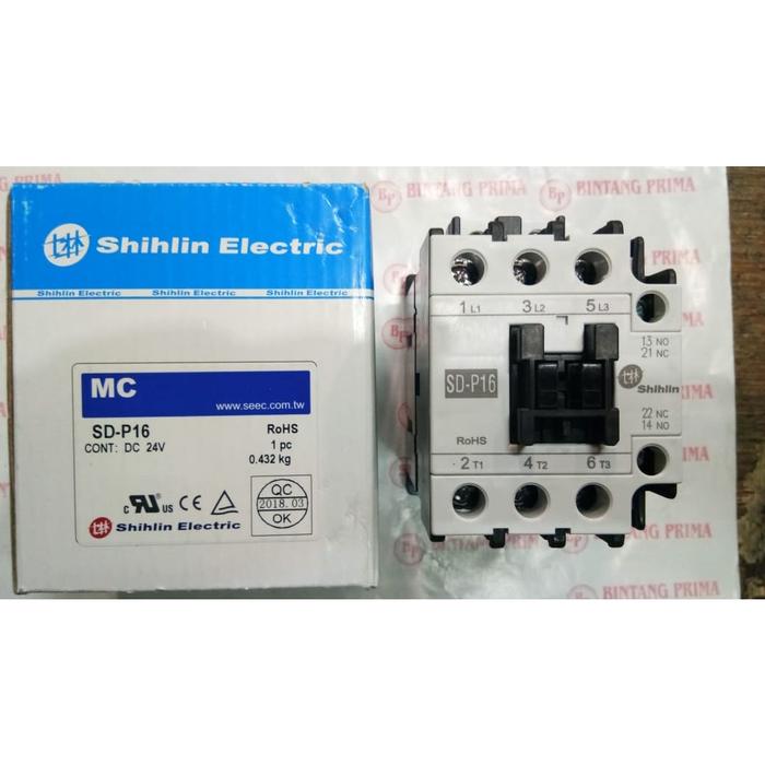 Jual Contactor / Kontaktor Tipe SD-P16 7.5 kW 4P 30A 24V DC / 24VDC Shihlin - Jakarta Pusat ...