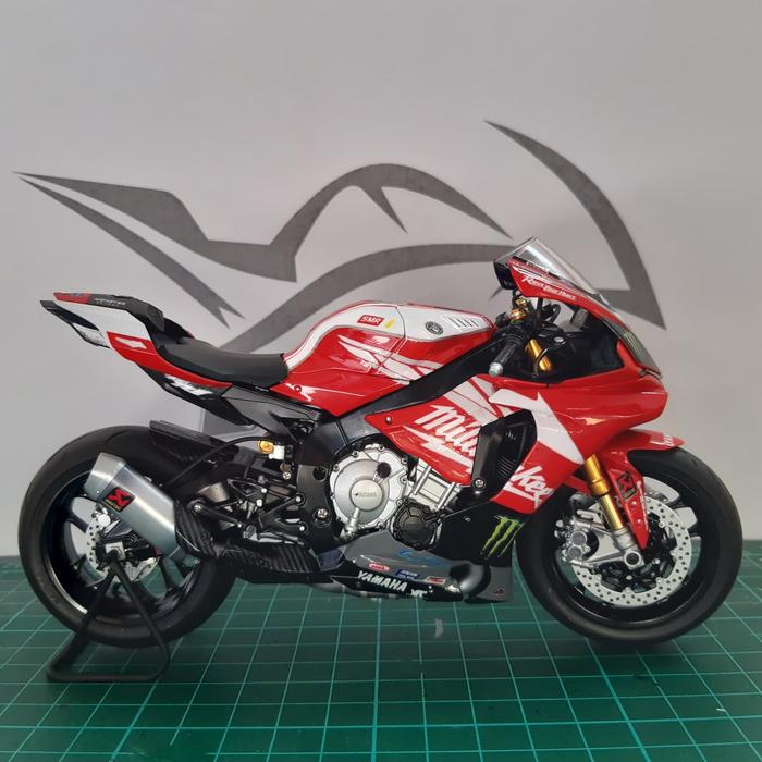 Jual tamiya yamaha YZF-R1M custom livery josh brookes Milwaukee BSB ...