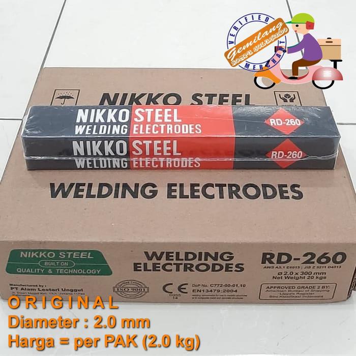 Jual Nikko Steel RD-260 RD260 2.0mm Kawat Las Welding Electrodes MURAH ...