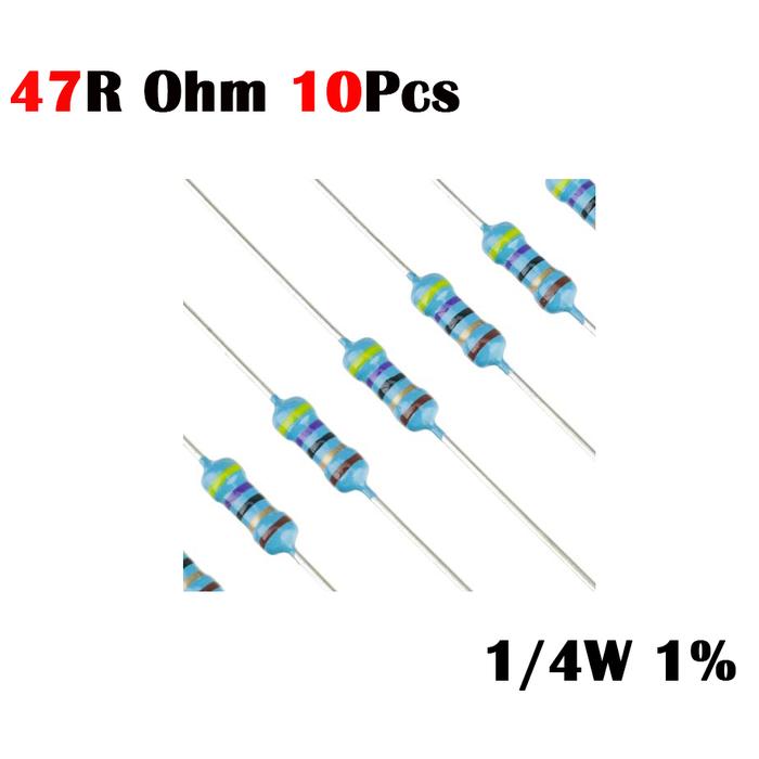 Jual Resistor 47R Ohm 47 R 47R Ohm 1/4W 1% Metal film 10x 10 pcs - Kota Bandung - RAFTECH ...