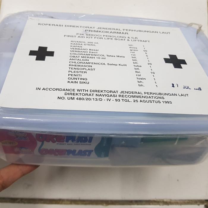 Jual P3K / Obat Obatan untuk sekoci / Liferaft - Jakarta Barat - VR ...
