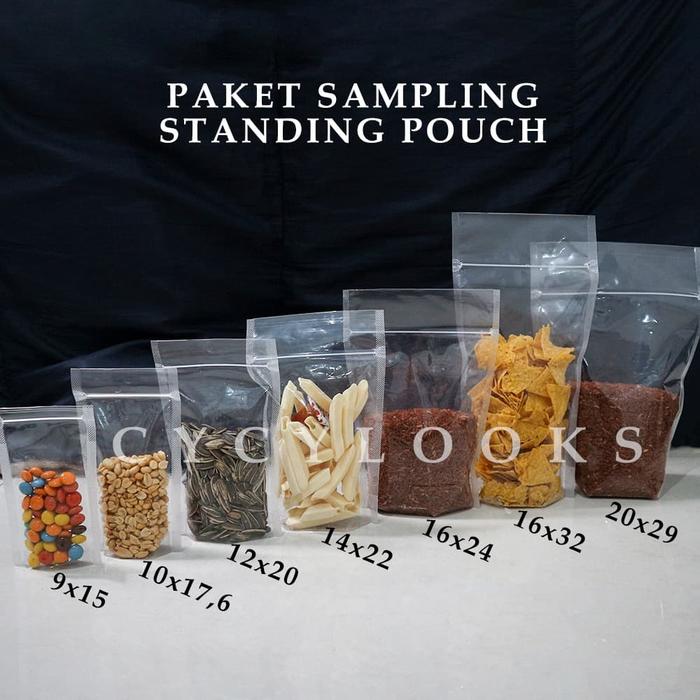 Promo PAKET SAMPLING Standing Pouch Bening Kemasan Plastik Klip 7 ...