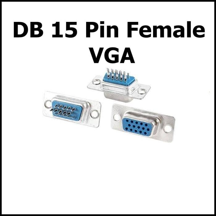 Jual Connector DB 15Pin Female VGA 15 Pin DB15 Jack Konektor Betina 3 Baris - Kota Medan - Pi ...