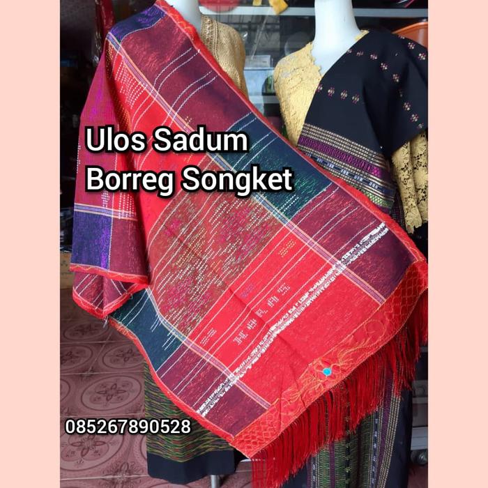 Jual ULOS SADUM ANGKOLA ULOS BATAK ULOS MERAH KAIN ADAT BATAK - Kab. Toba Samosir - Borreg ...