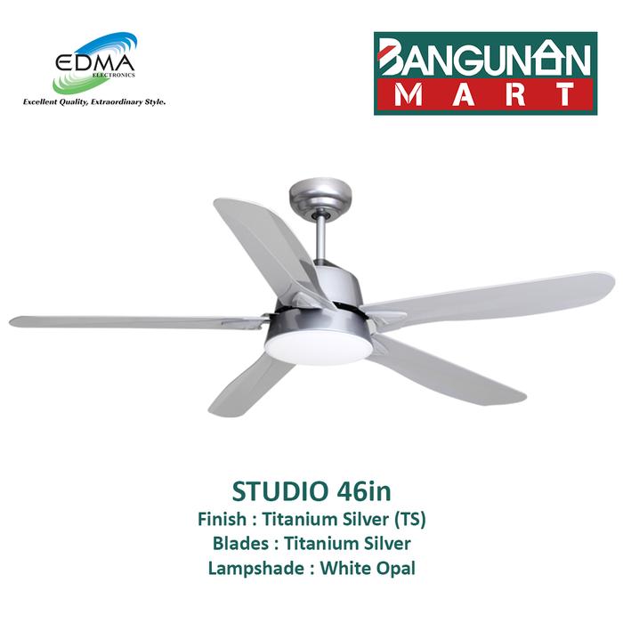 Jual MT EDMA 46 inch Studio Ceiling Fan Kipas Angin Plafon - Titanium ...