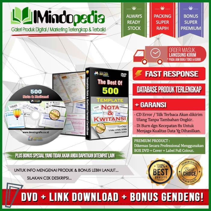 Jual DVD Koleksi 500 Desain Nota Kuitansi Format Coreldraw - Kab. Bogor ...