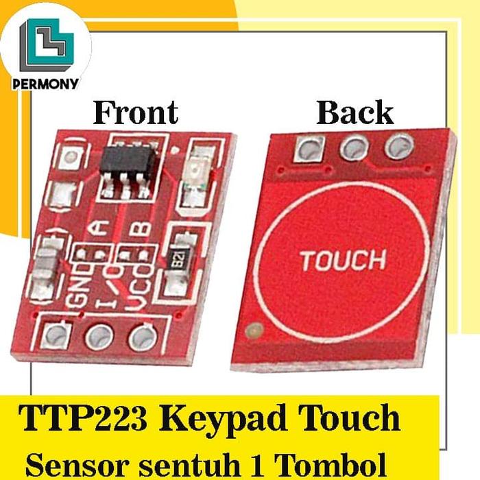 Jual TTP223 Touch Key Capacitive 1Channel SENSOR SENTUH 1 Ch Module ...